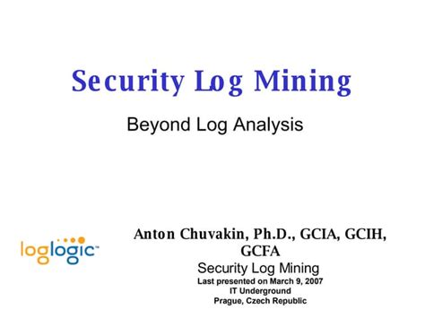 log mining beyond log analysis ppt