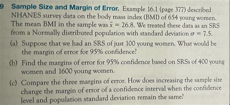Answered 9 Sample Size And Margin Of Error Example 16 1 Page 377 Kunduz