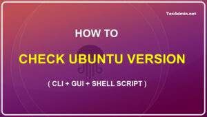 How To Check Ubuntu Version CLI GUI Shell Script TecAdmin