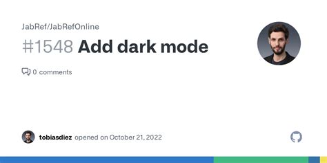 Add Dark Mode · Issue 1548 · Jabrefjabrefonline · Github