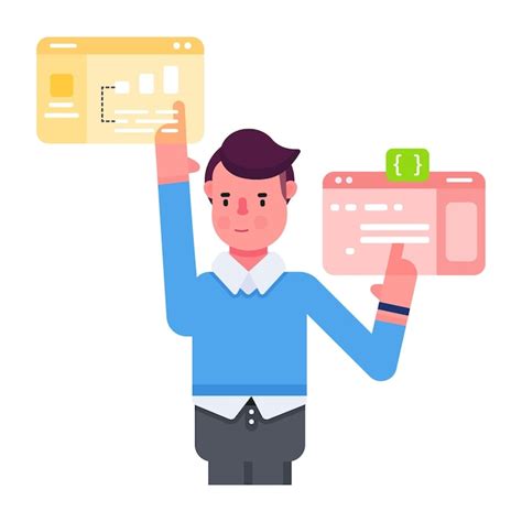 Premium Vector A Scalable Flat Icon Showing Site Developer