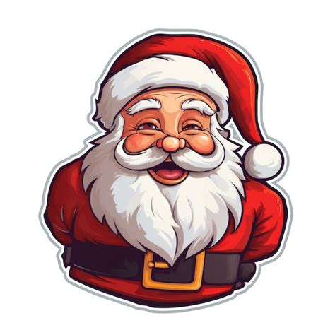 Premium Ai Image Sticker Of A Happy Santa Claus