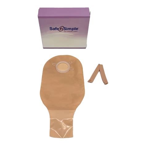 Ostomy Pouch Safe N Simple™ Two Piece System 12 Inch Length Without Ba