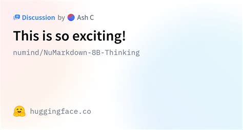 Numindnumarkdown 8b Thinking · This Is So Exciting