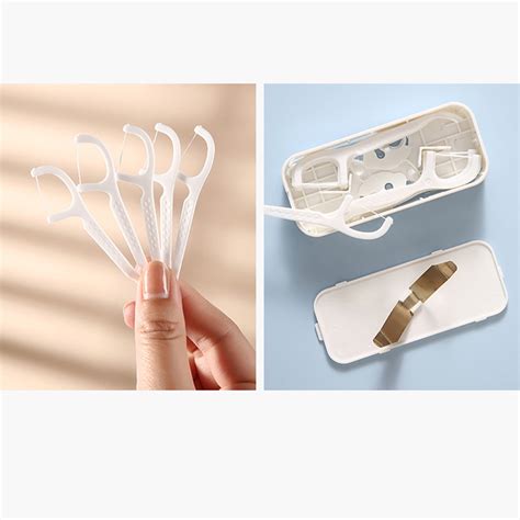 Dental Floss With Portable Case Travel Flosser Dispenser Dental Floss Picks Cases Portable