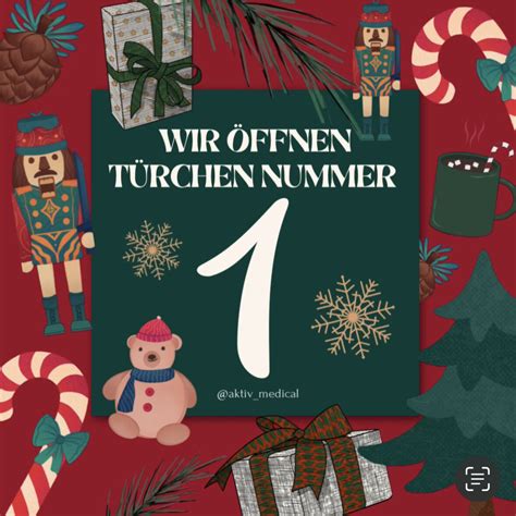 Adventskalender 2023 Wir öffnen Türchen Nummer 1 aktivmedical de