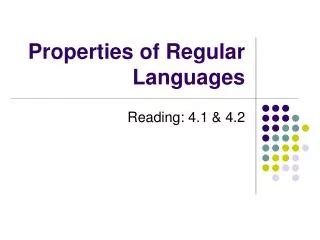 Ppt Properties Of Regular Languages Powerpoint Presentation Free