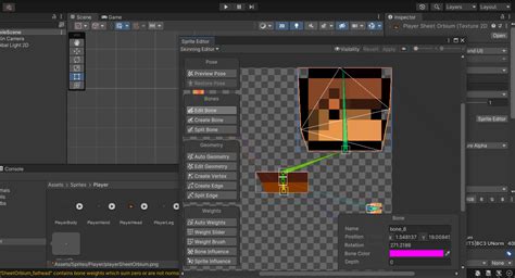 I Am Relatively New To Unity Whenever I Try To Use The Skinning Editor