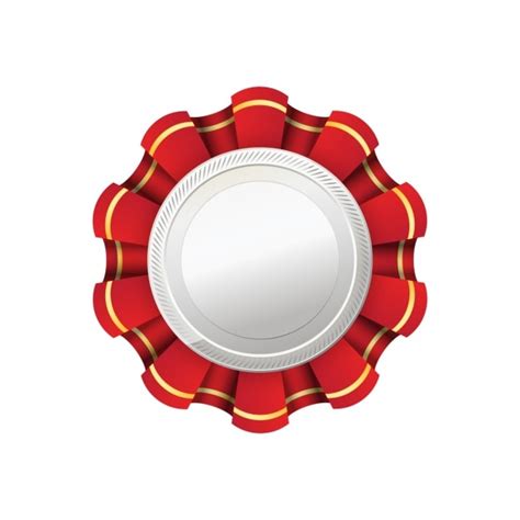 Diseño De Medalla De Plata Vector Gratis
