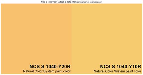 Natural Color System NCS S 1040 Y20R Vs NCS S 1040 Y10R Color Side By Side