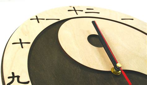 Yin And Yang Wooden Wall Clock Yin And Yang Clock Jing Jang Clock Yin