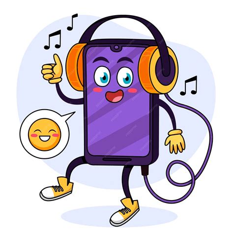 손으로 그린 전화 만화 그림 무료 벡터