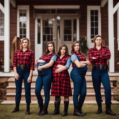Pregnant Female Lumberjack Cop Teacher Model Femal By 20mbuffingto On