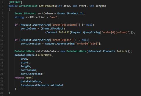 Server Side Pagination And Sorting Using Jquery Datatables Net Dev