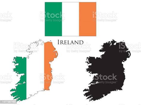 アイルランドの国旗と地図のイラストベクター画像 アイルランド国旗のベクターアート素材や画像を多数ご用意 アイルランド国旗 アイコン