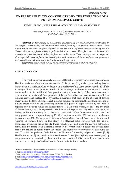 PDF ON RULED SURFACES CONSTRUCTED BY THE EVOLUTION OF A POLYNOMIAL
