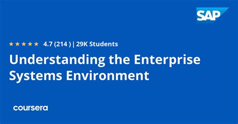 Understanding The Enterprise Systems Environment Coursera