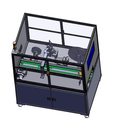 输送线输送托盘机械手粘贴信息贴纸设备solidworks 2018模型图纸下载 懒石网