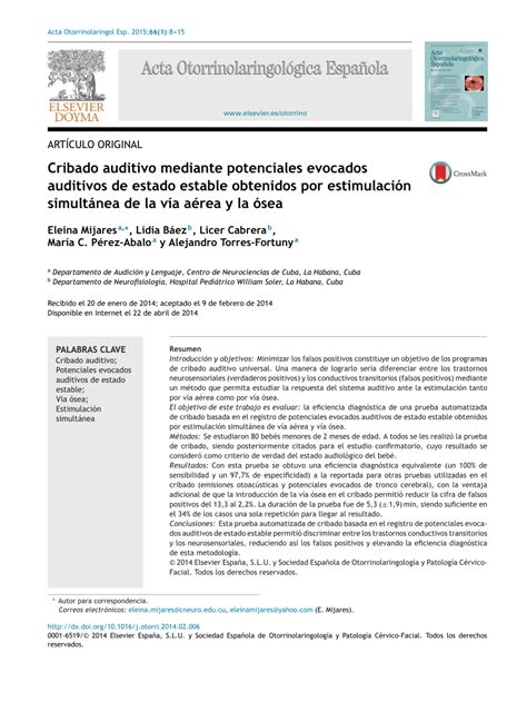 Pdf 73 Hearing Screening Using Auditory Steady State Responses Obtained By Simultaneous Air