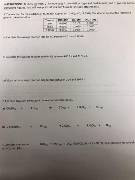 Solved Instructions 1 Show All Work 2 Include Units In
