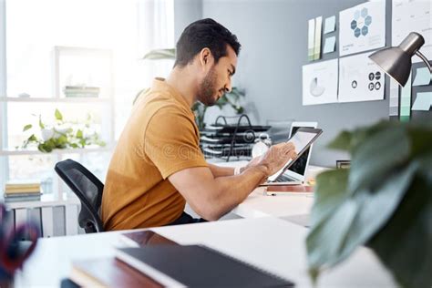 Tablet Scroll Hands And Night Woman Typing Data Analysis Business Feedback Report Or Customer