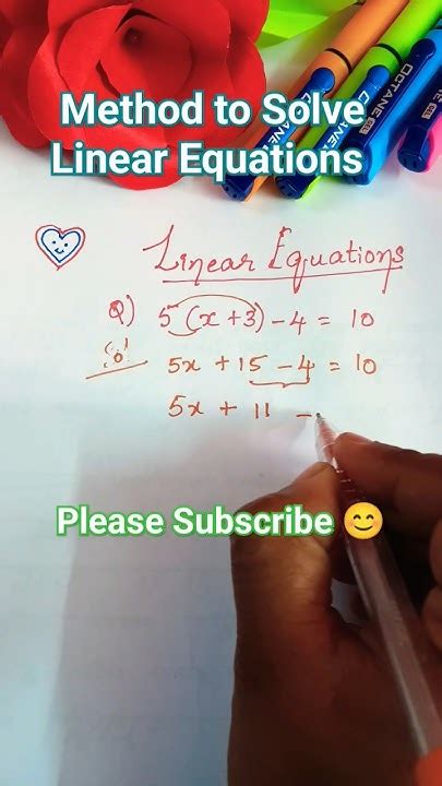 How To Solve Linear Equation Easy Explanation Ytshorts Shortsvideo