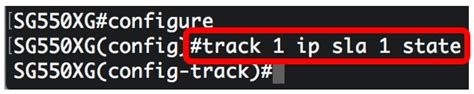 Configure IP SLA Tracking For IPv Static Routes On An SG XG Switch Through The CLI Cisco