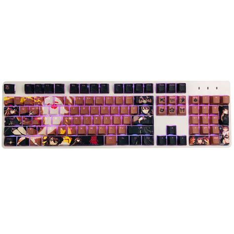 Buy Genshin Impact Hu Tao Pbt Backlit Keycaps Cherry Profile 108 Key