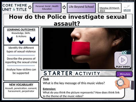 Police Investigating Reporting Sexual Assaults Teaching Resources