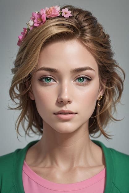 Premium Ai Image Cute Girl Face Makeup Gorgeous Detail Shinny Face