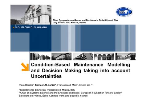 Pdf Condition Based Maintenance Modelling And Decision Making Taking