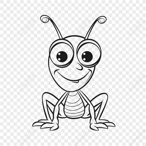 귀여운 색칠 만화 개미 개요 스케치 드로잉 벡터손가락두꺼운 선 Png 일러스트 무료 다운로드 Lovepik
