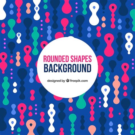Free Vector Abstract Background With Colorful Rounded Shapes