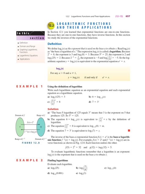 Log Functions With Applications Pdf Logarithm Ph