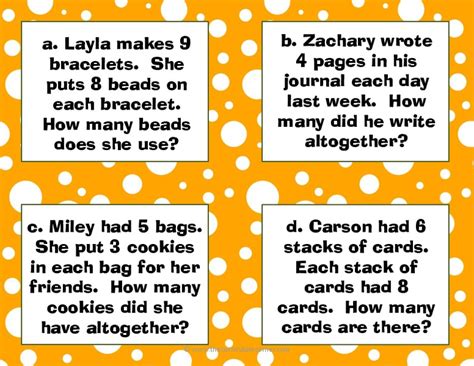 Problem Solving Cards Organizer For 3rd Grade Lesson Planet