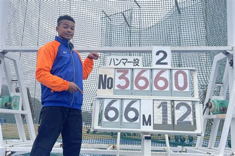 【男子ハンマー投】アツオビン・アンドリュウ（花園高2）66m12＝高2最高 月陸online｜月刊陸上競技