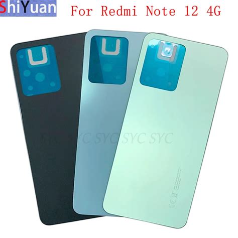 Cubierta De Bater A Para Redmi Note 12 4G Carcasa Trasera Con Logotipo