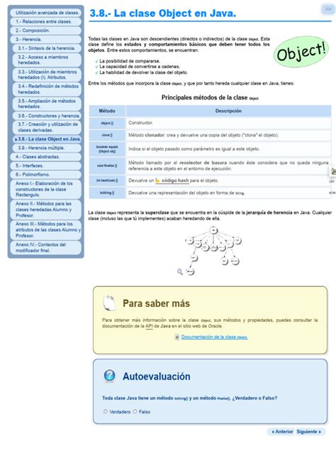 3 8 la clase object en java pdf java lenguaje de programación herencia programación