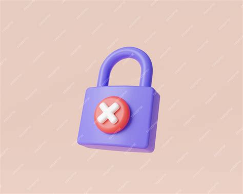premium photo padlock with cross sign icon about lock rejected icon