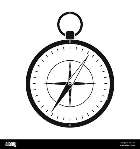 Compass With Windrose Black Simple Icon Stock Vector Image Art Alamy