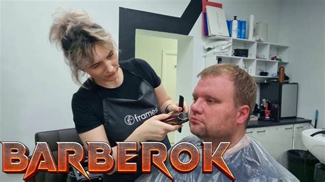 Asmr Barber Woman 🧔 Gentle Shaving With An Electric Razor 🧔 Youtube