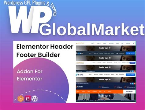 Elementor Header Footer Builder Addon Wordpress GPL Plugin And Theme