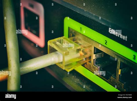 Tcp Ip Protocol For Connect Computers To Each Other Stock Photo Alamy
