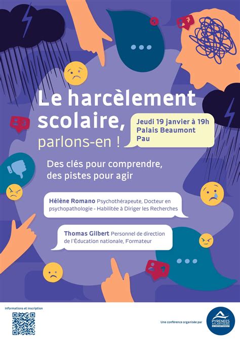 Une Conférence Sur Le Harcèlement Scolaire Le 19 Janvier à Pau Saint