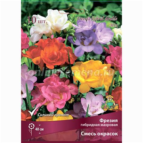 Фрезия гибридная махровая смесь окрасок (10шт.) из каталога Луковичные ...
