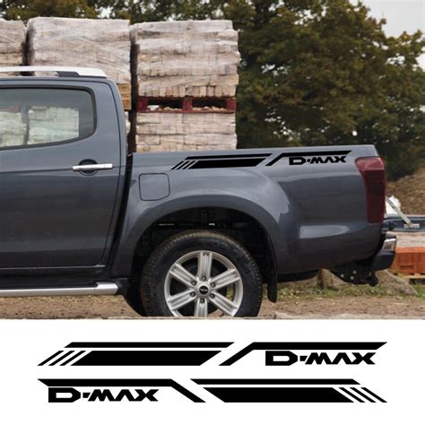 2pcs Pickup Rear Trunk Side Decals For Isuzu Dmax D Max D Max Car