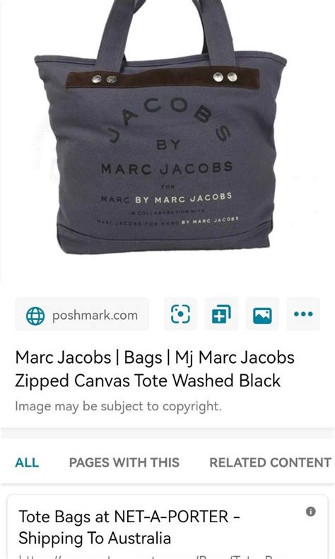 Marc Jacobs Canvas Tote Bag Womens Fashion Bags And Wallets Tote Bags