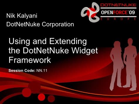 using and extending the dotnetnuke widget framework