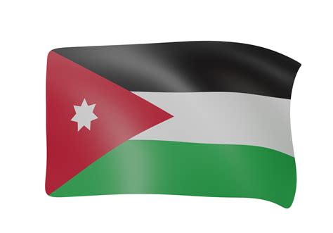 Jordan Waving Flag 3d Render 22992315 Png