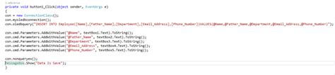 Connection Class In Windows Form